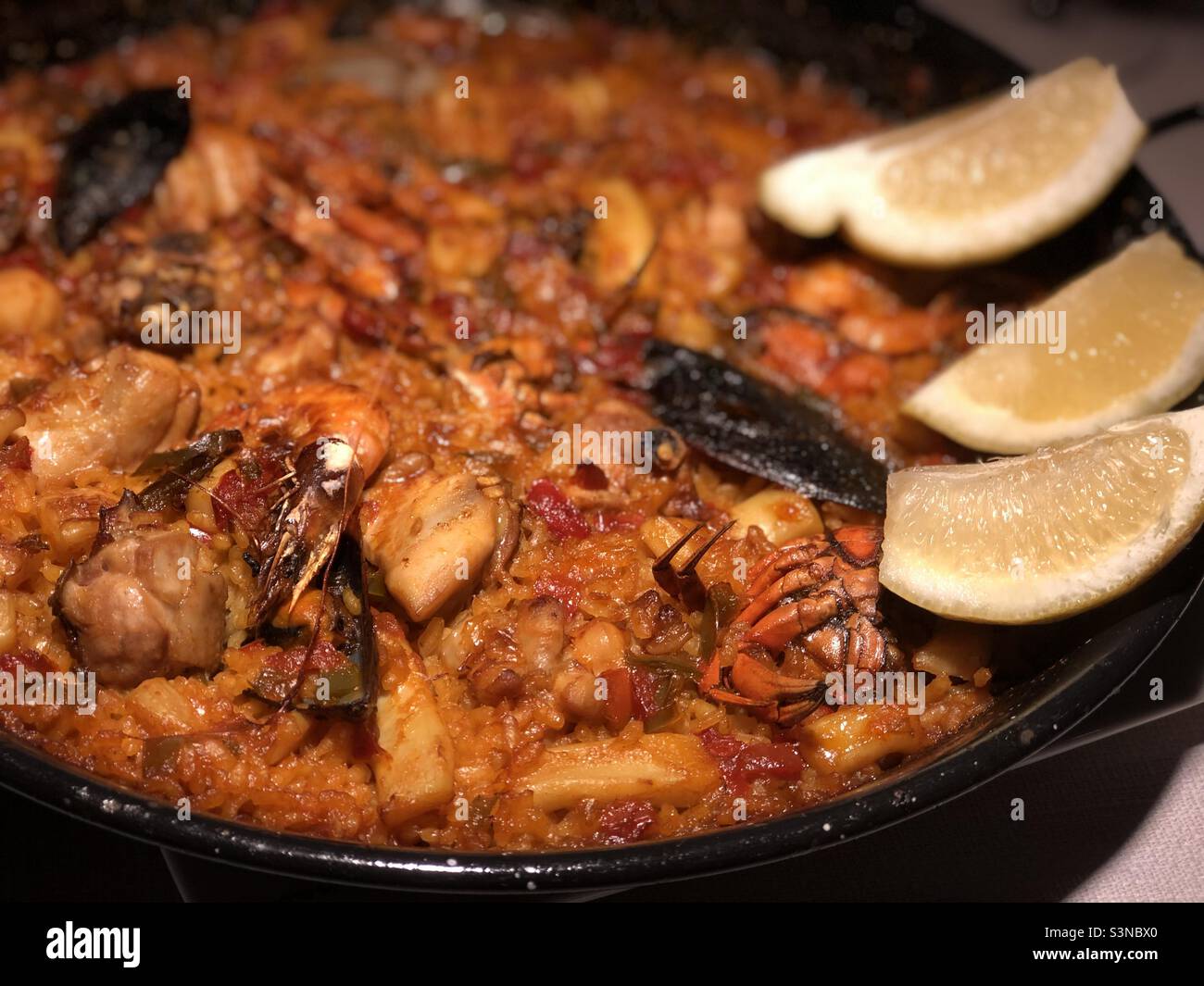 Seafood Paella- Tradicional Spanish Delicacy Stock Photo - Alamy
