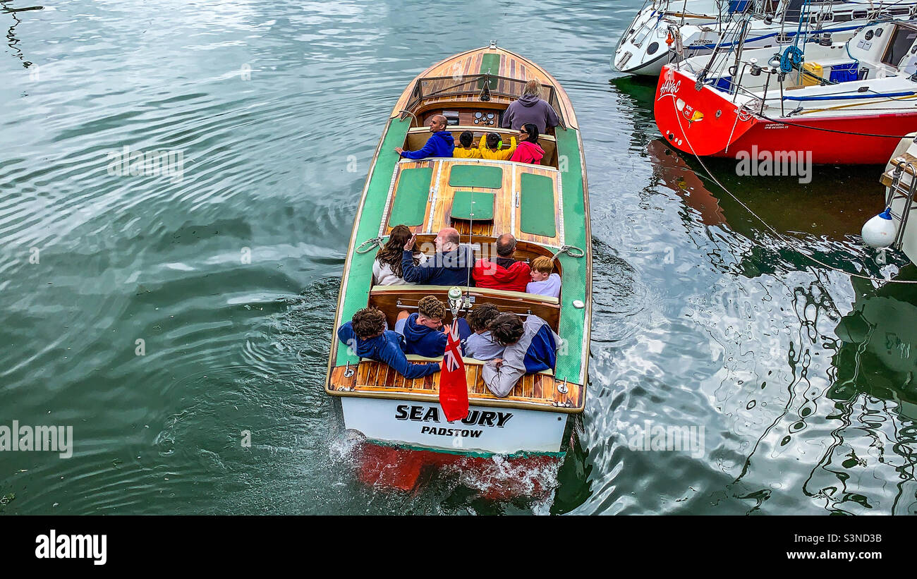 Sea Fury speed boat in Padstow harbour in Cornwall Stock Photo - Alamy