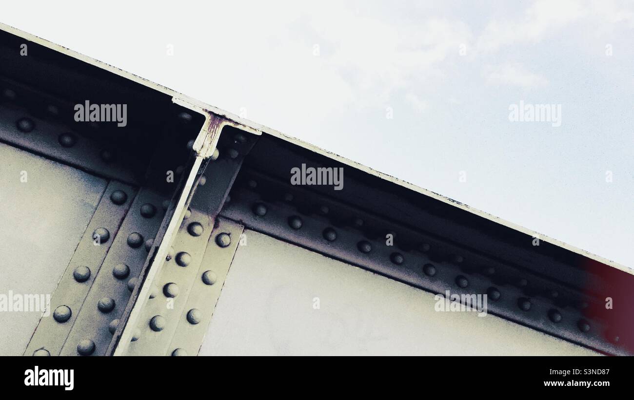Metal bridge rivets Stock Photo - Alamy