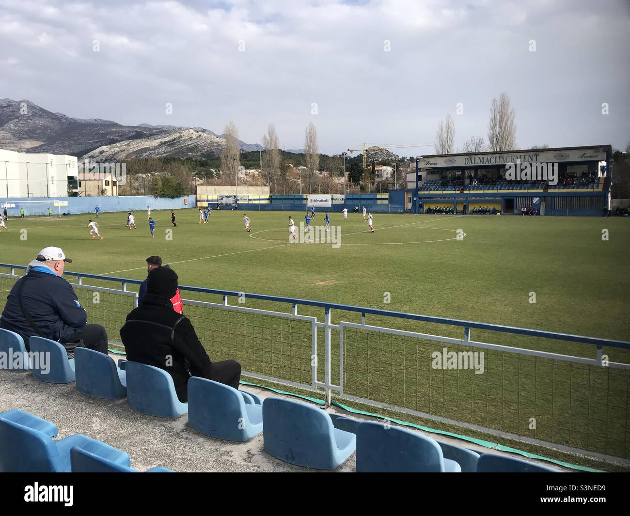 A football stadium in Solin, Croatia during the second division match ...
