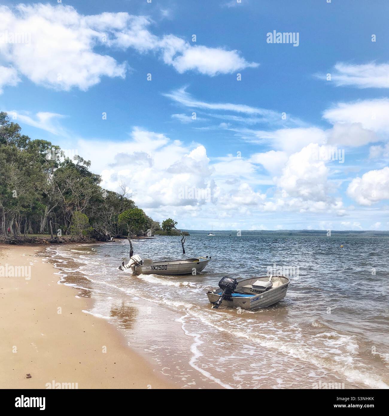 Boats at Poona Cooloola Coast Queensland Australia Stock Photo - Alamy