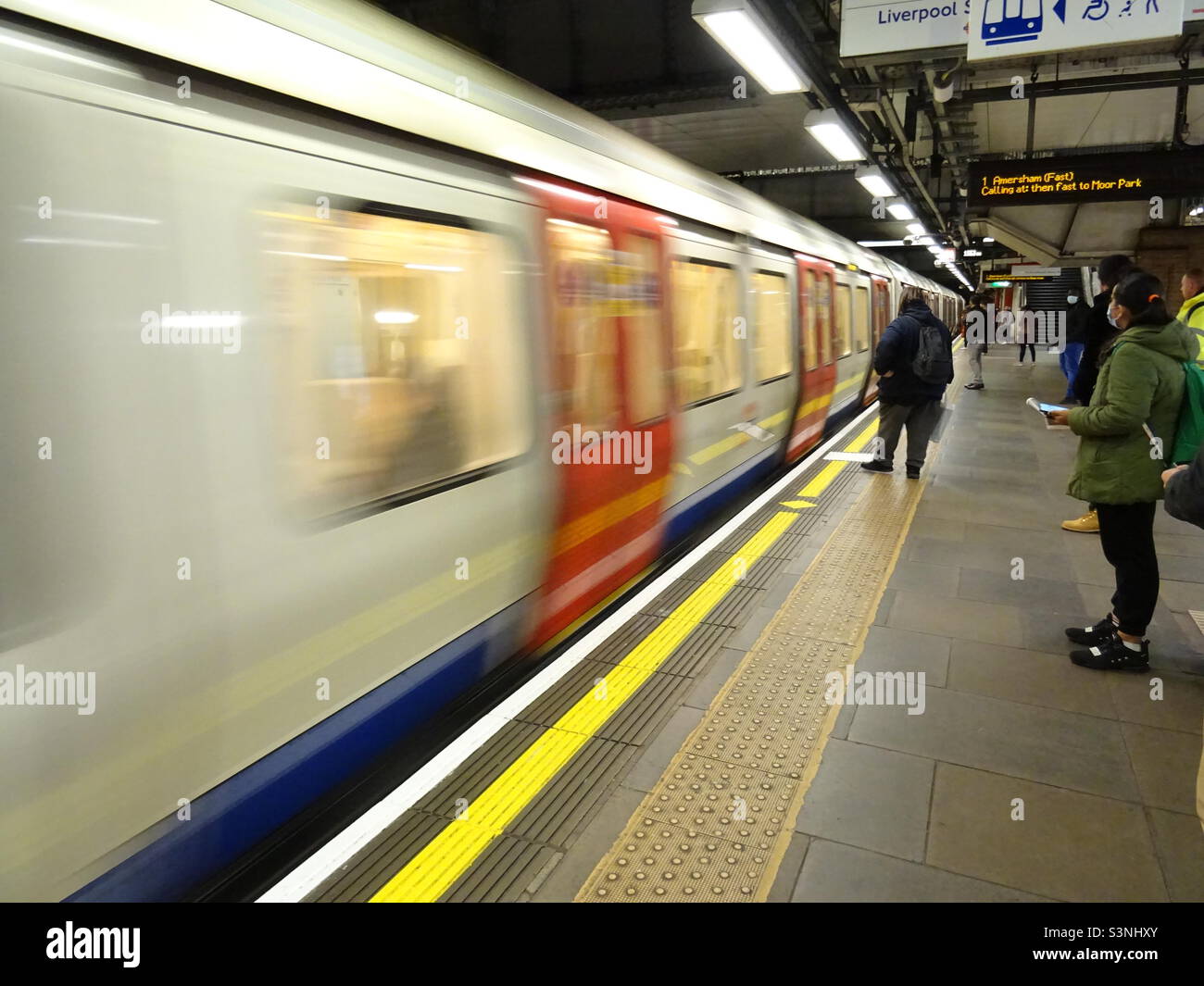 Sub surface london underground train hi-res stock photography and ...