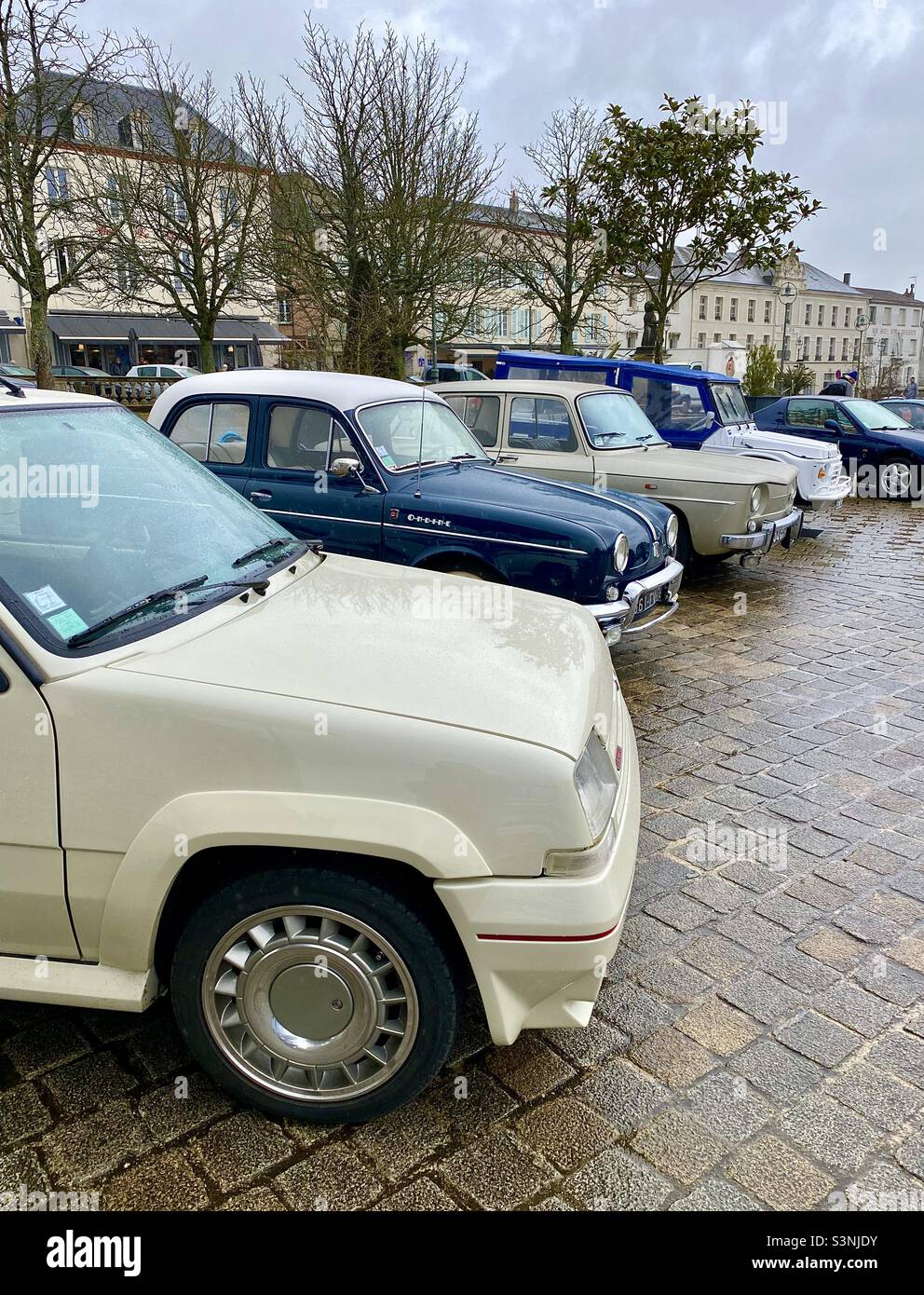 French classic car lineup Stock Photo - Alamy