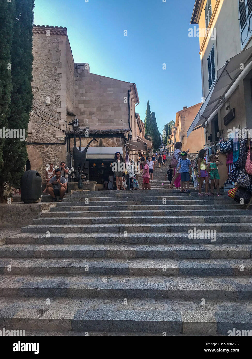 Pollenca town, Calvari steps, Mallorca Stock Photo - Alamy