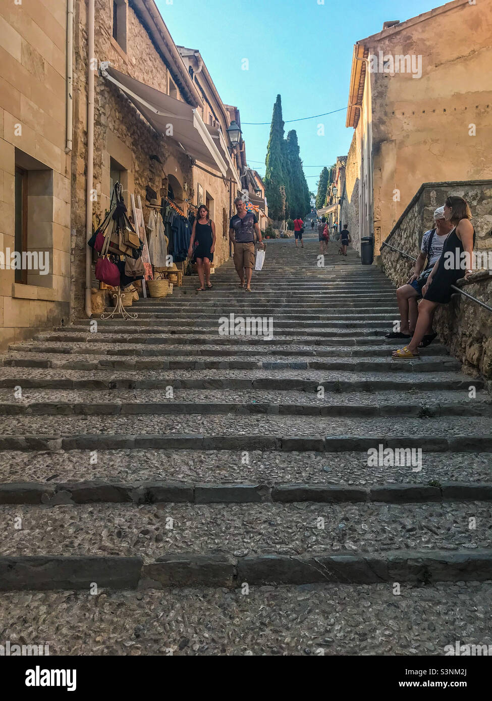 Calvari steps, Pollenca town, Mallorca Stock Photo - Alamy