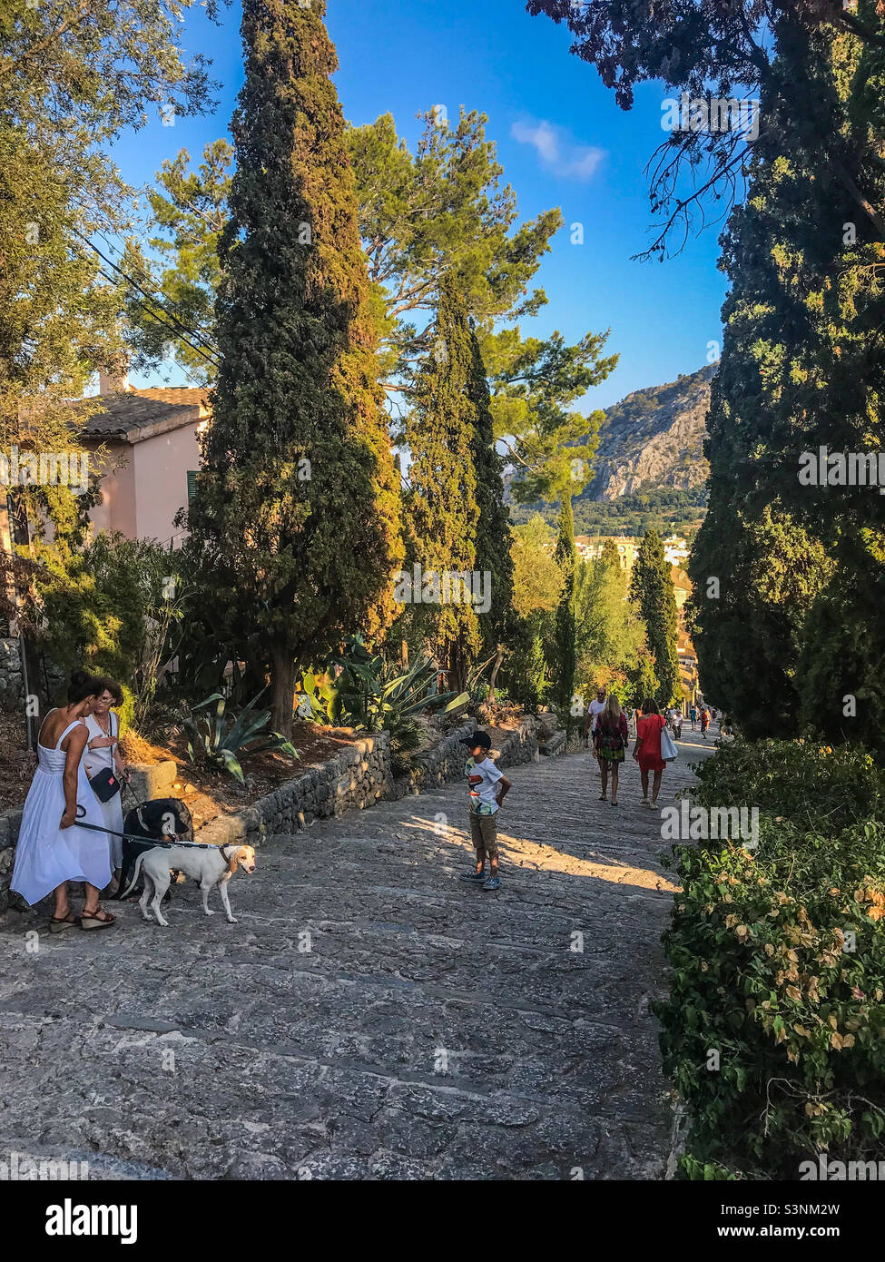 Calvari steps, Pollenca town, Mallorca Stock Photo - Alamy