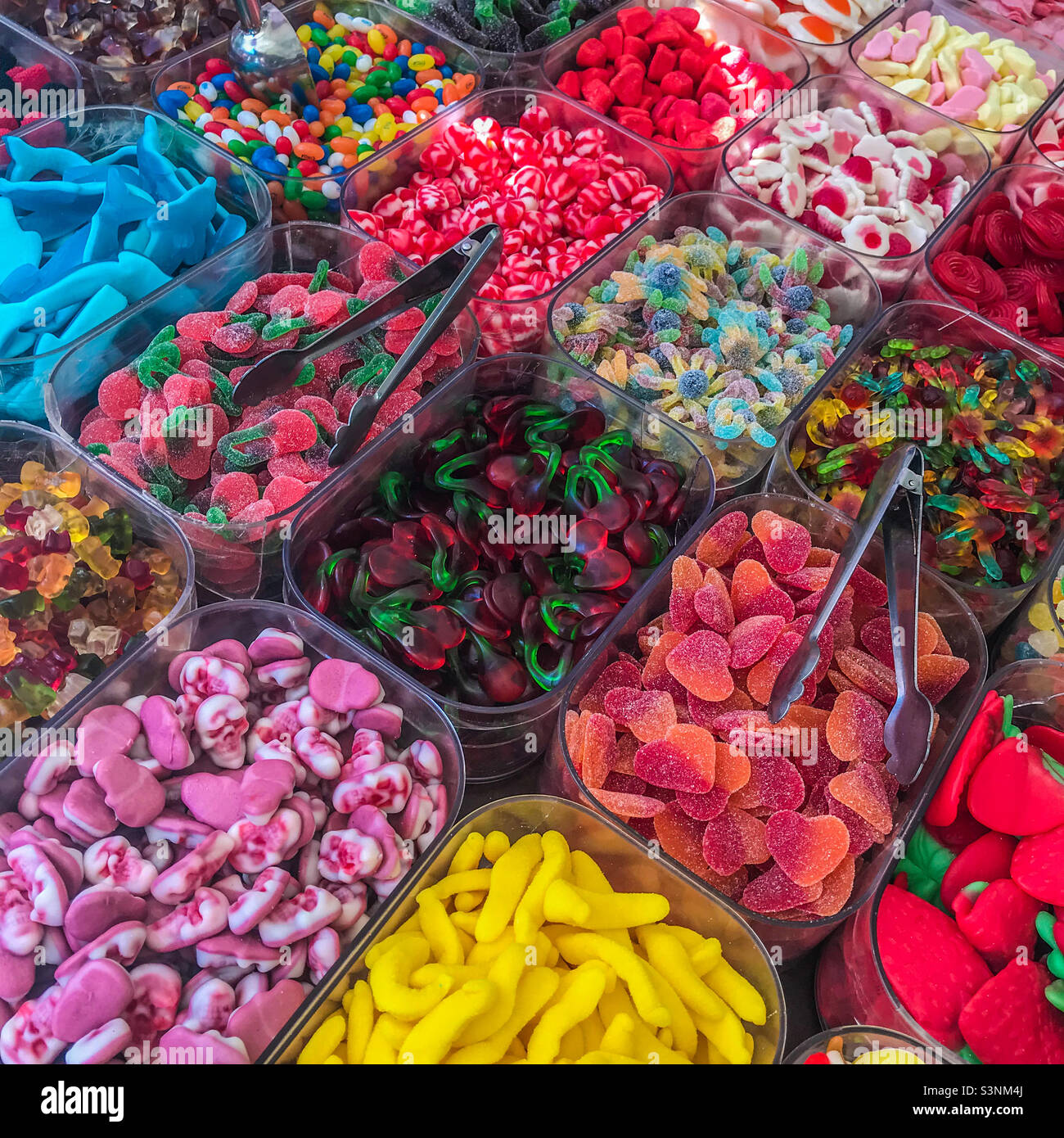 Colourful sweets at Puerto Pollenca market, Mallorca Stock Photo - Alamy
