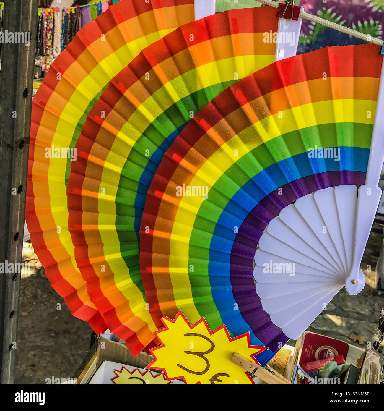 Pride rainbow fan Stock Photo - Alamy