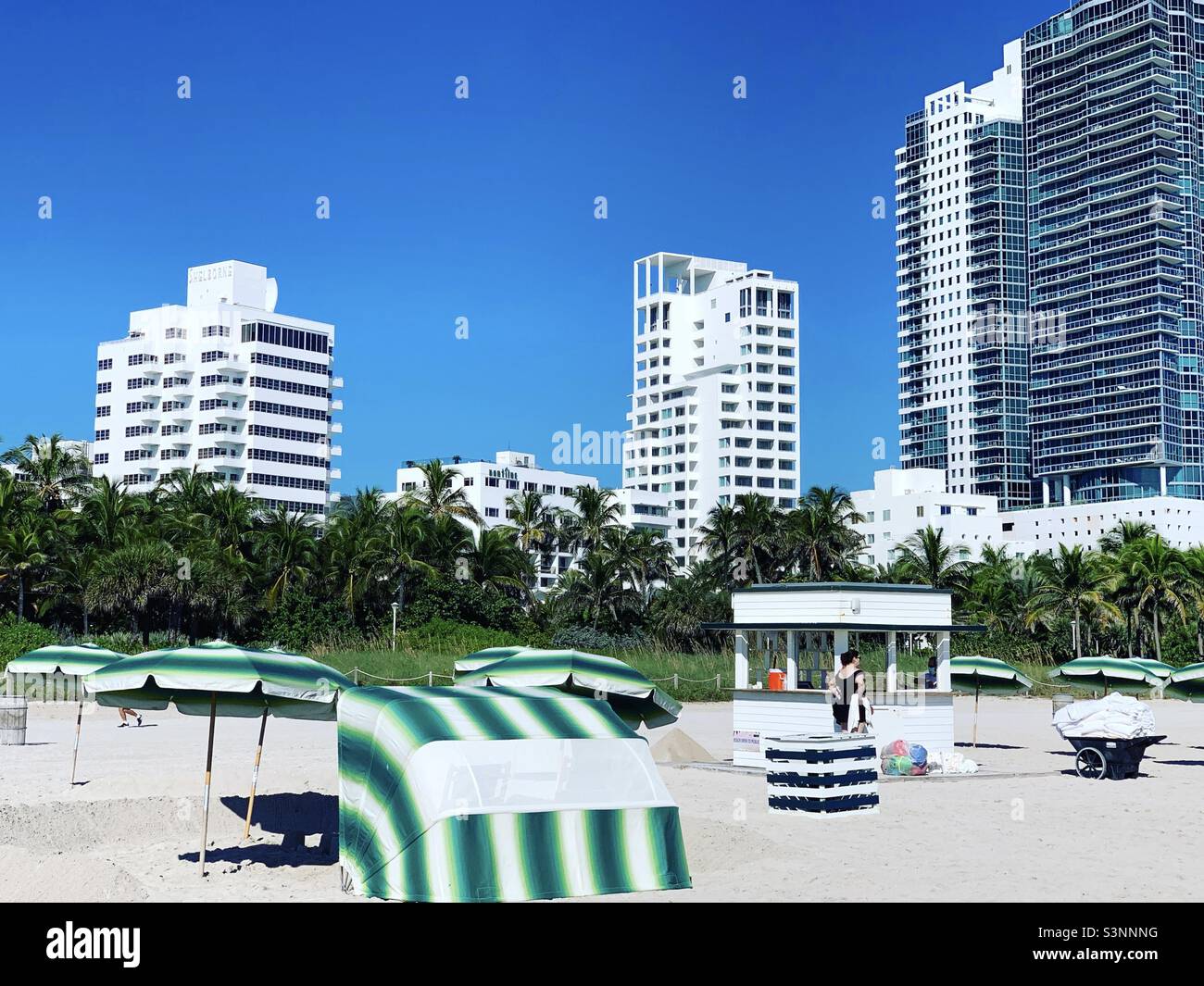 January, 2022, on the beach behind the Kimpton Surfcomber Hotel, South ...