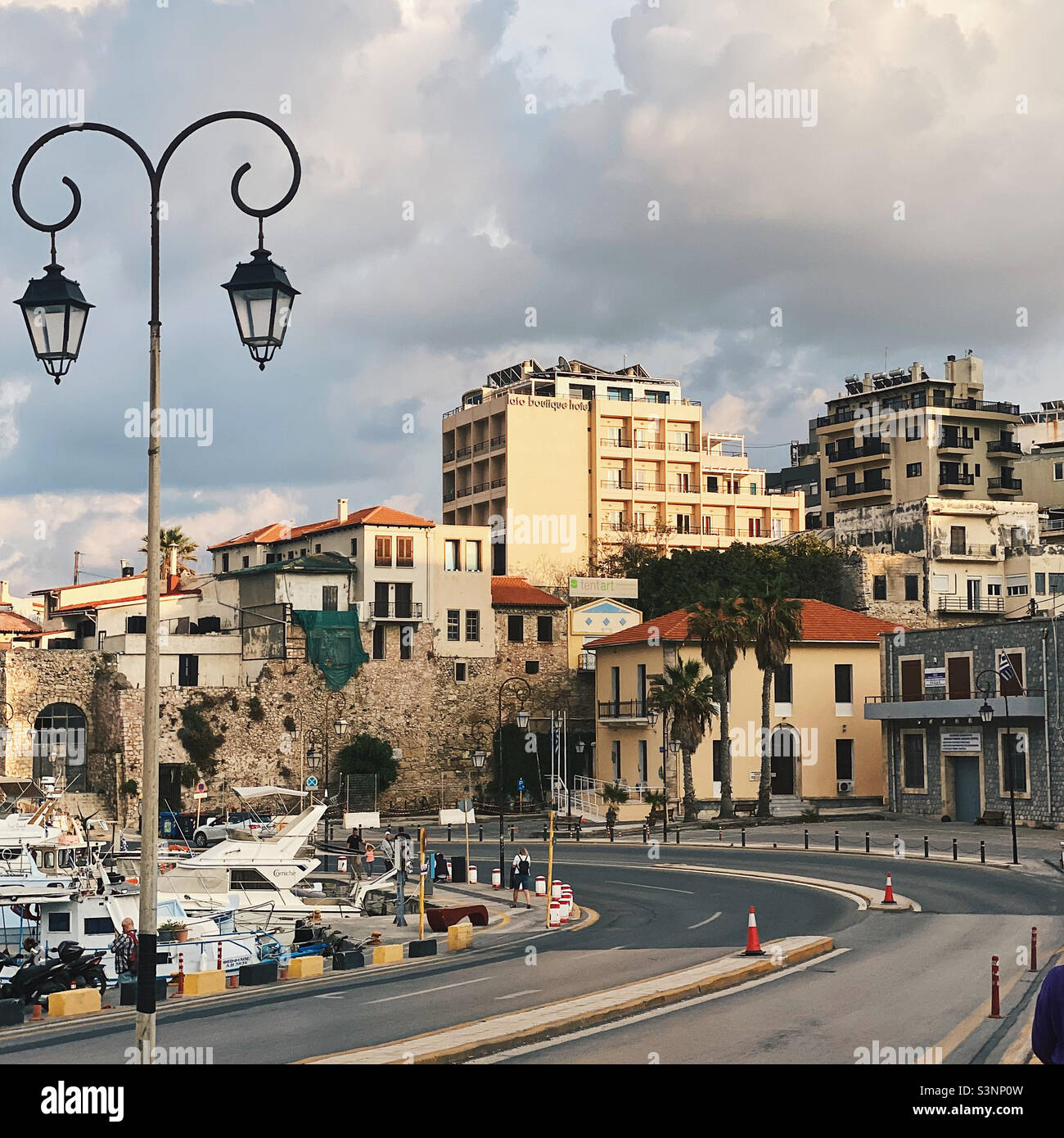 Greek buildings in Heraklion, Crete, Greece Stock Photo - Alamy