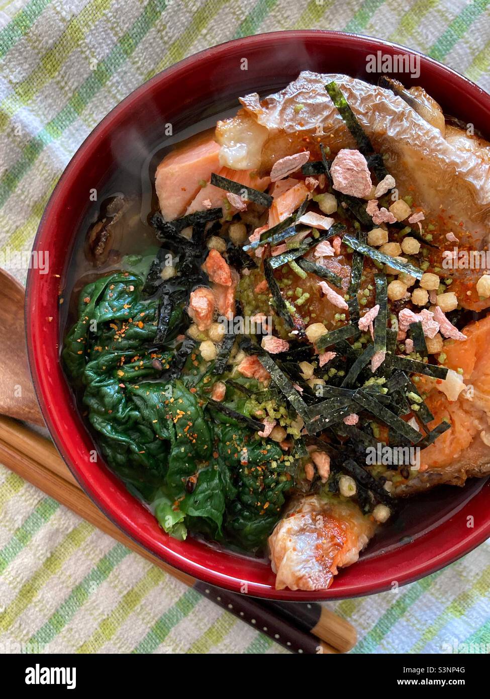 Japanese rice soup ochazuke Stock Photo - Alamy
