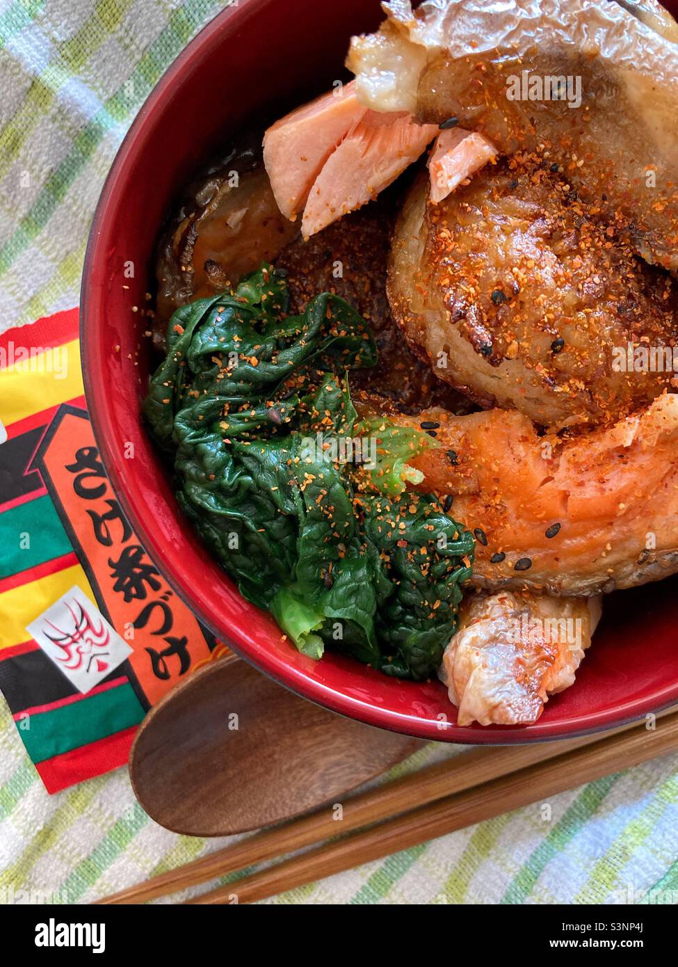 Japanese rice soup ochazuke Stock Photo - Alamy