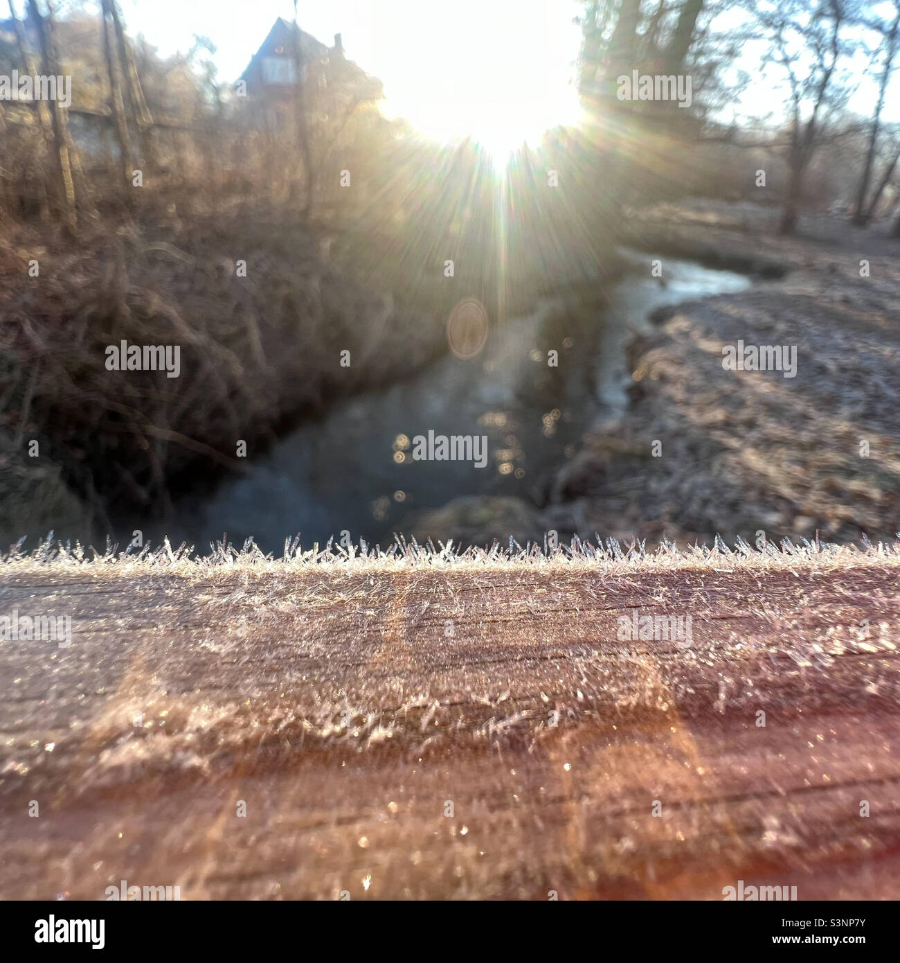 Ice on sunny morning Stock Photo - Alamy