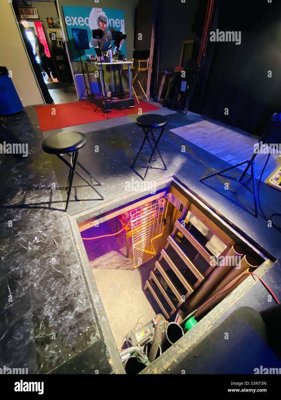 A dungeon like basement of a video recording studio Stock Photo - Alamy