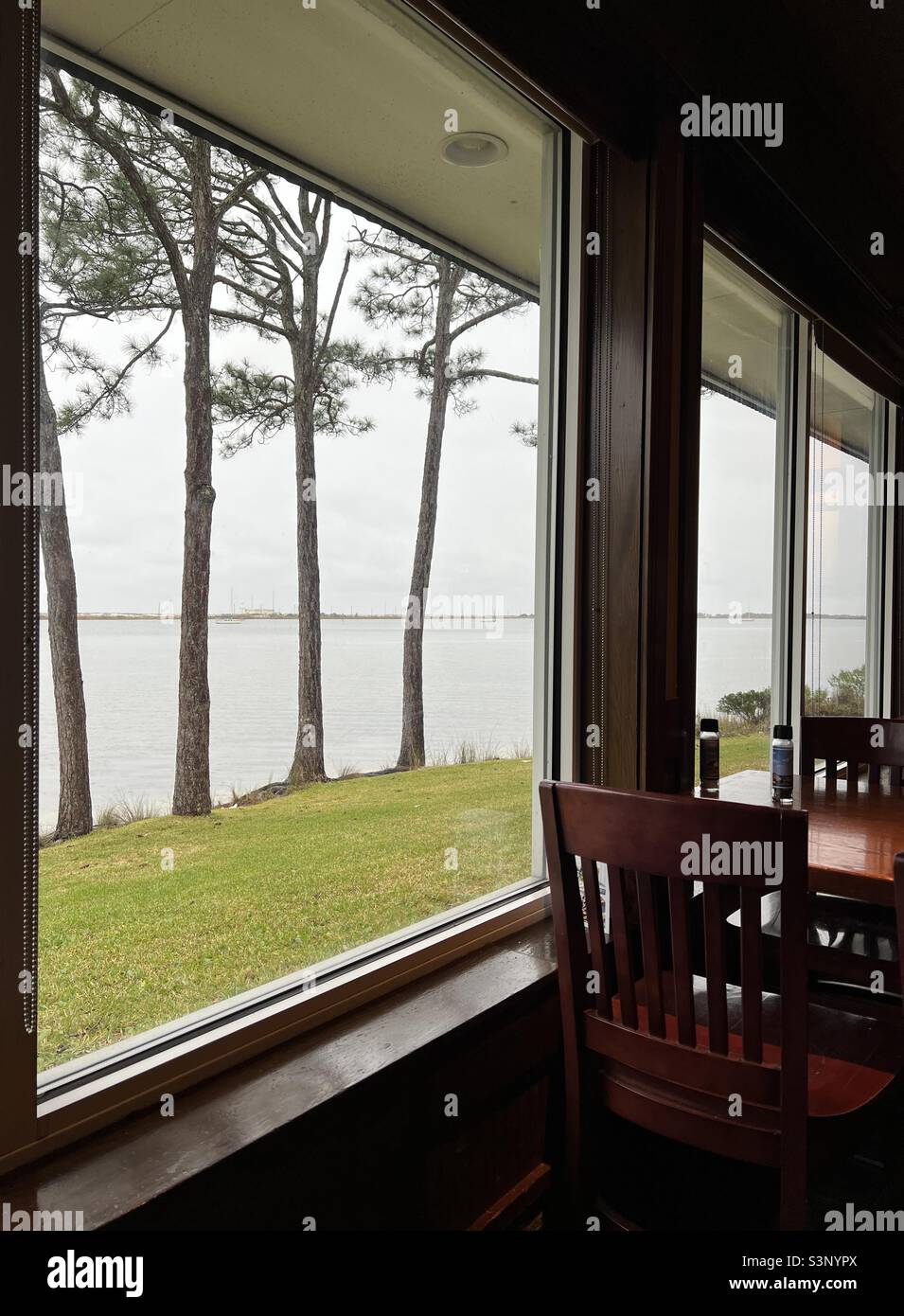 Water views from a restaurant window Stock Photo - Alamy