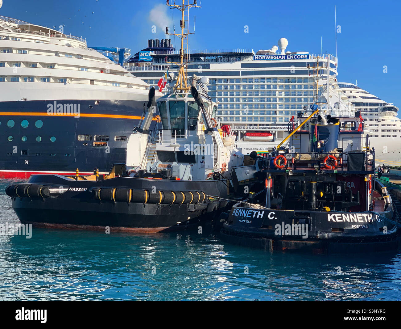 January, 2022, boats, cruise ships in the background, Prince George ...