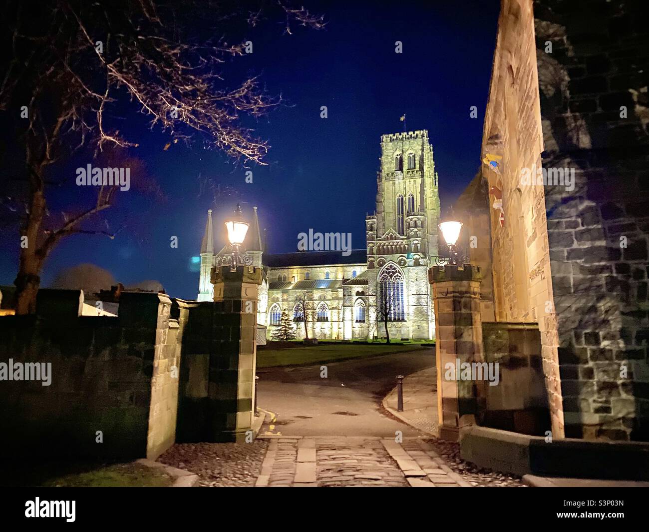 Durham Cathedral at Night Stock Photo - Alamy