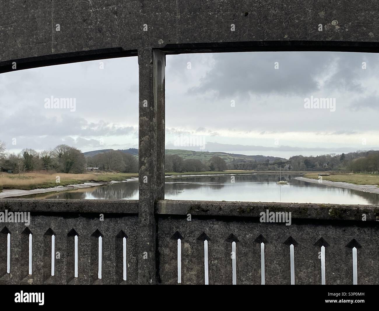 View from Kirkcudbright Bridge over the River Dee Stock Photo - Alamy