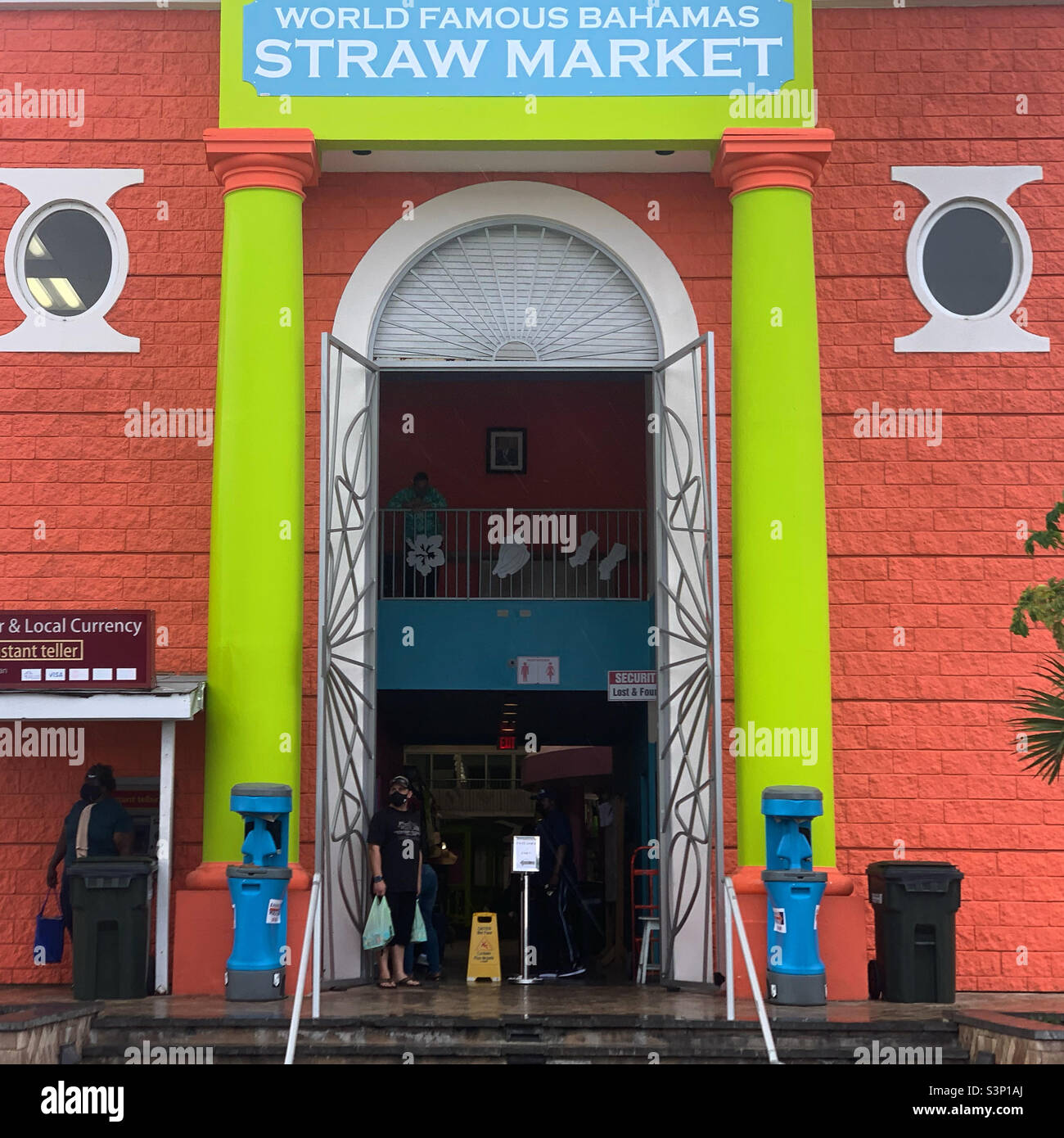 January, 2022, Straw Market, Nassau, New Providence, The Bahamas, North ...