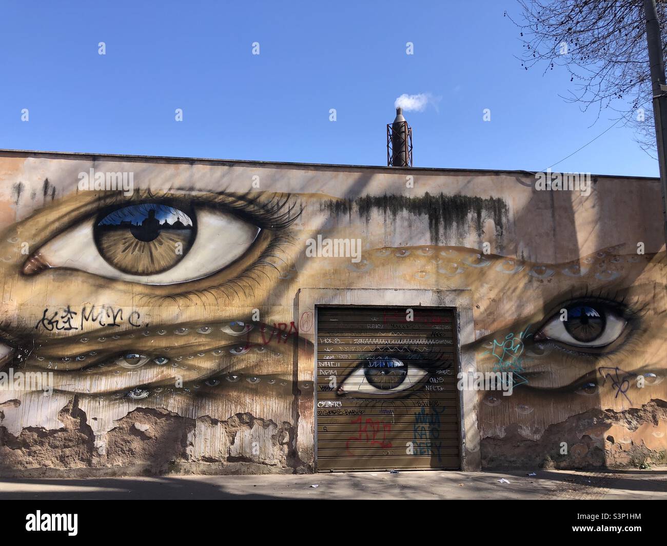 Street art mural in Trastevere district in Rome Italy Stock Photo - Alamy