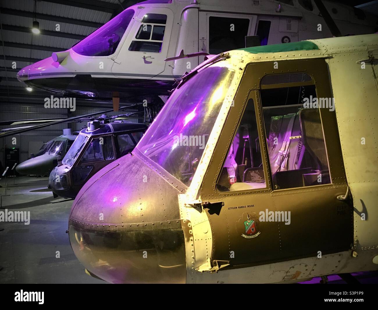 Line of Helicopter Cockpits Stock Photo - Alamy
