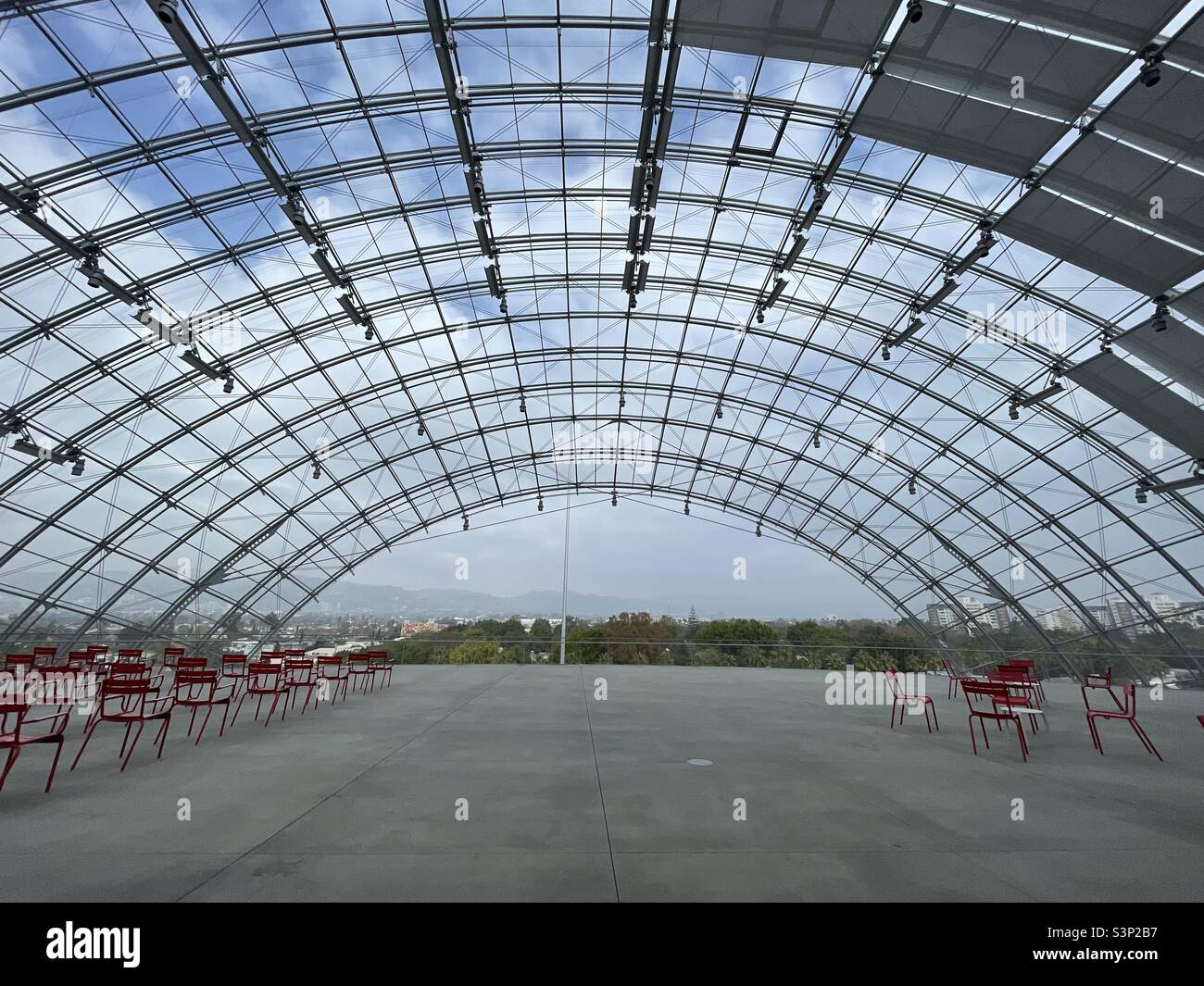 Rooftop terrace of the academy museum of motion pictures Stock Photo ...