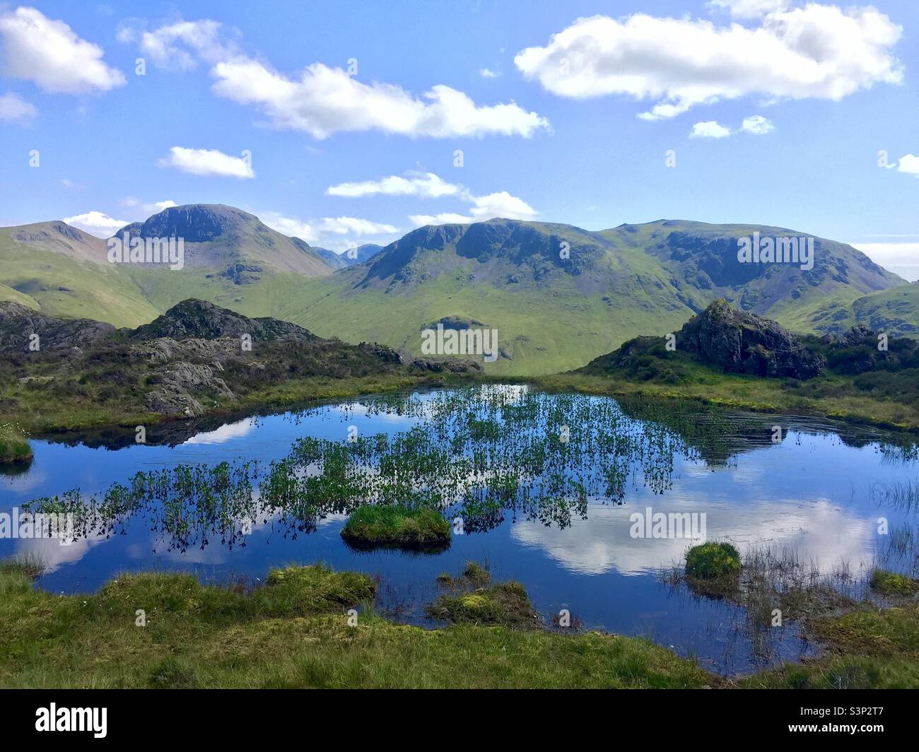 A view from Haystacks fell, overlooking the Ennerdale valley. Fells in ...