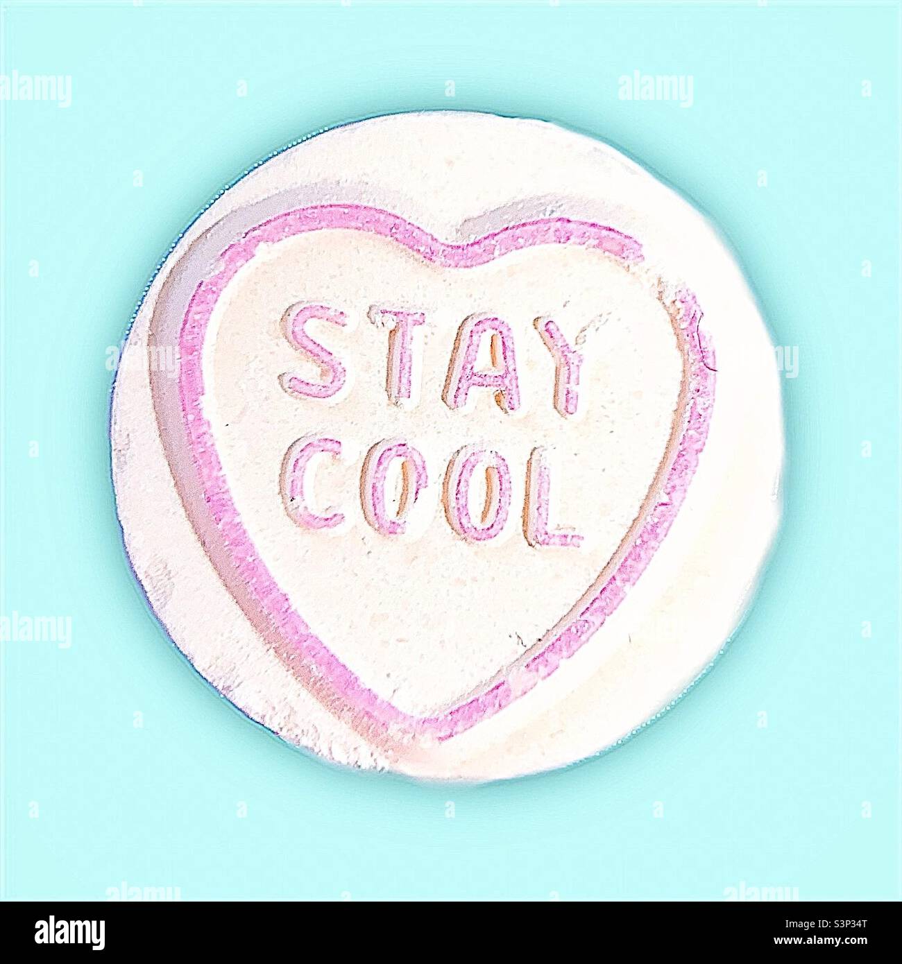 Stay cool love heart. Relax. Less worry. Stay calm. Lovehearts Stock ...
