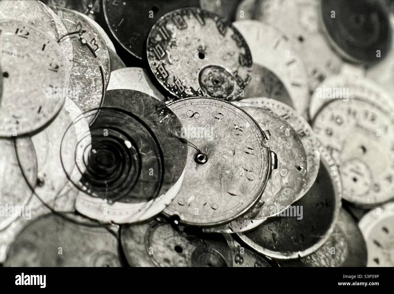 Antique watch dials and parts Stock Photo - Alamy