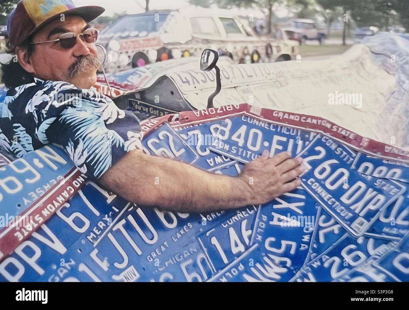 Houston’s Art Car event Artist Jose with his license plate car from ...