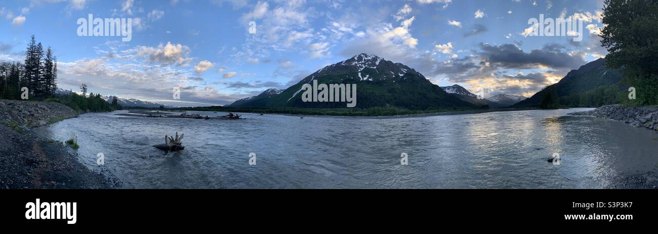 The Resurrection River near Seward, AK in the summer time Stock Photo ...