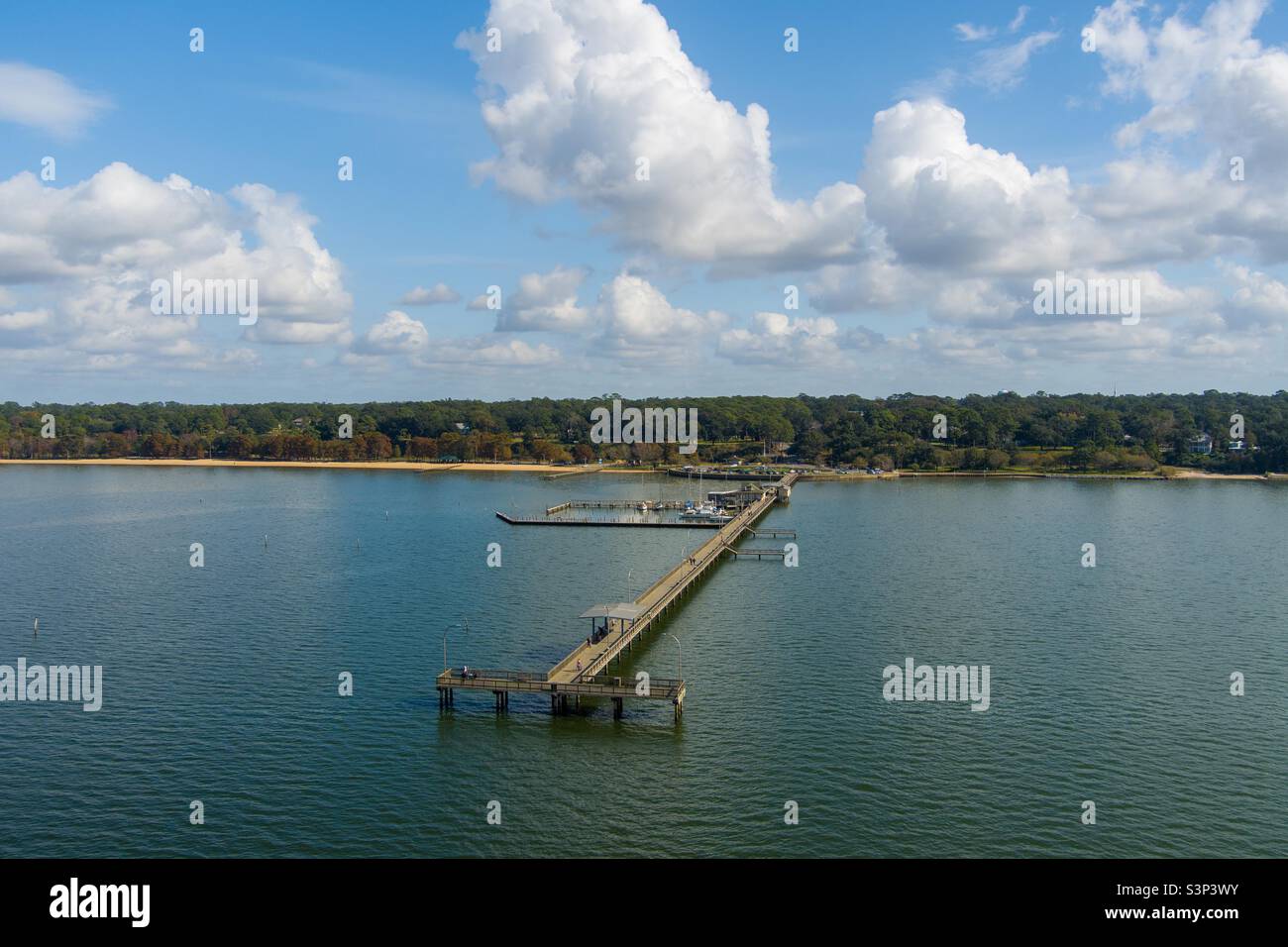 Aerial view of the Fairhope pier Stock Photo - Alamy