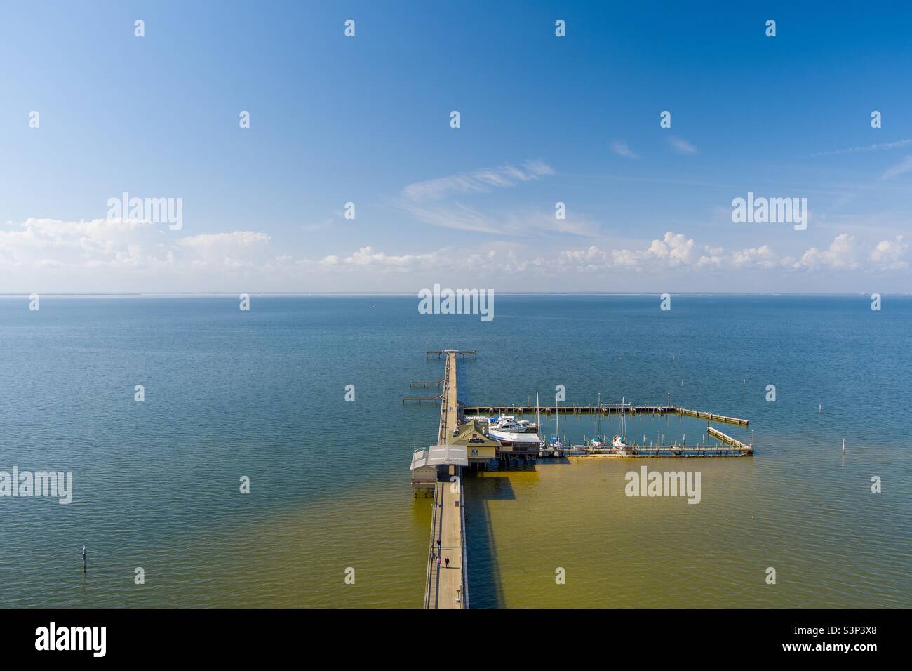 Aerial view of the Fairhope pier Stock Photo - Alamy
