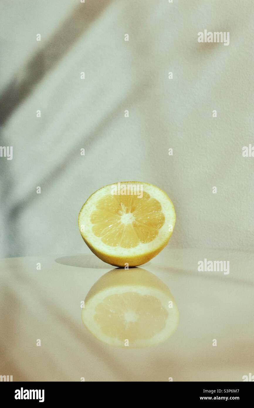 Lemon minimal hi-res stock photography and images - Alamy