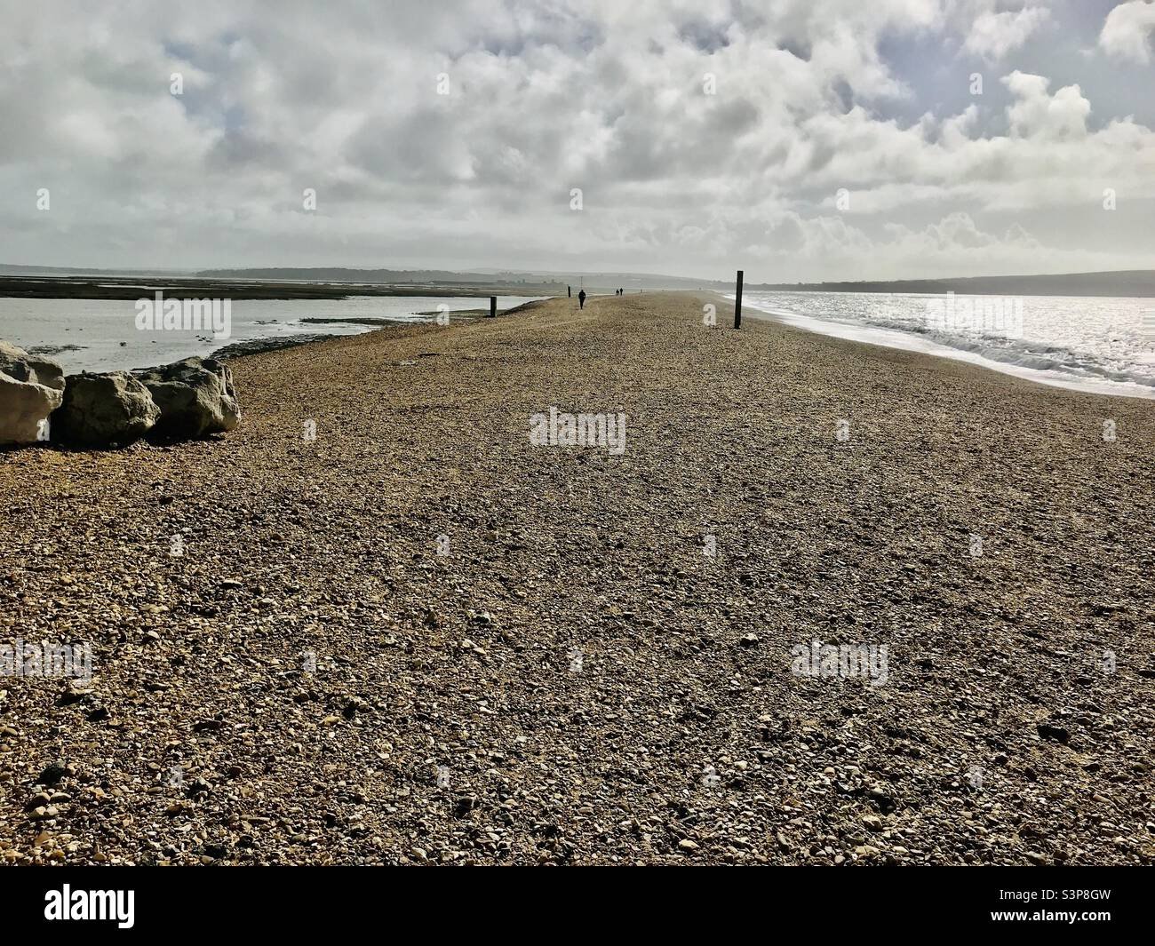 Hurst Spit near Keyhaven in Hampshire Stock Photo - Alamy