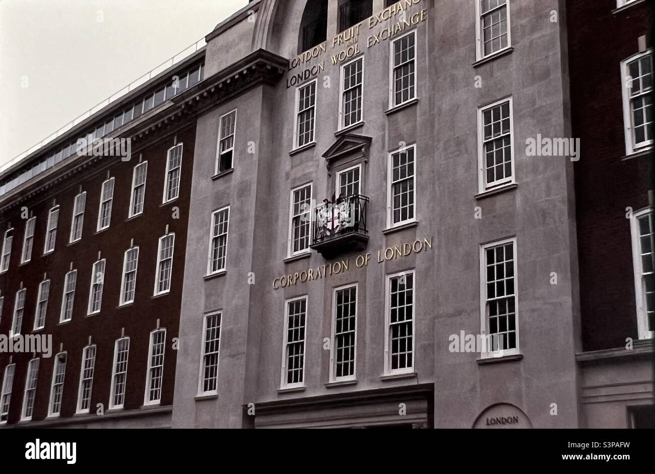 London Wool and Fruit Exchange Stock Photo - Alamy