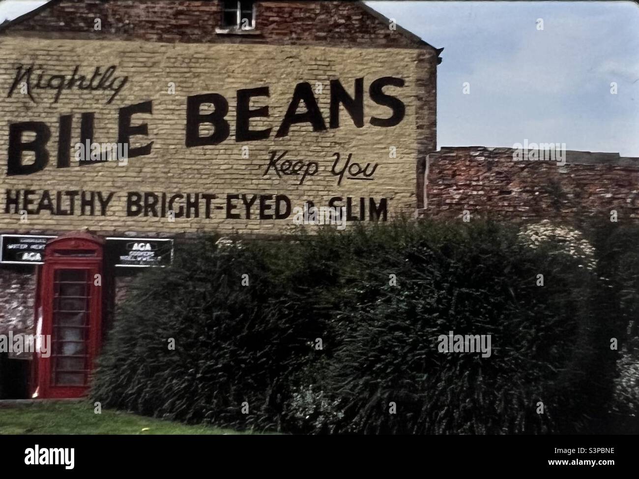 York bile beans ghost sign on building Stock Photo - Alamy