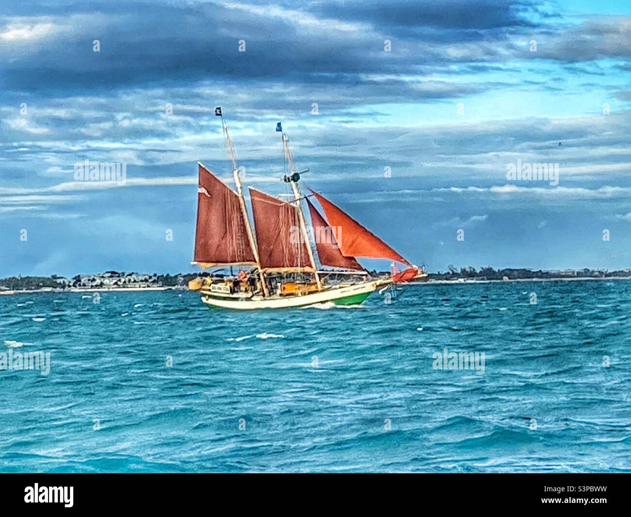 Sailboat on the water in Key West Florida Stock Photo - Alamy