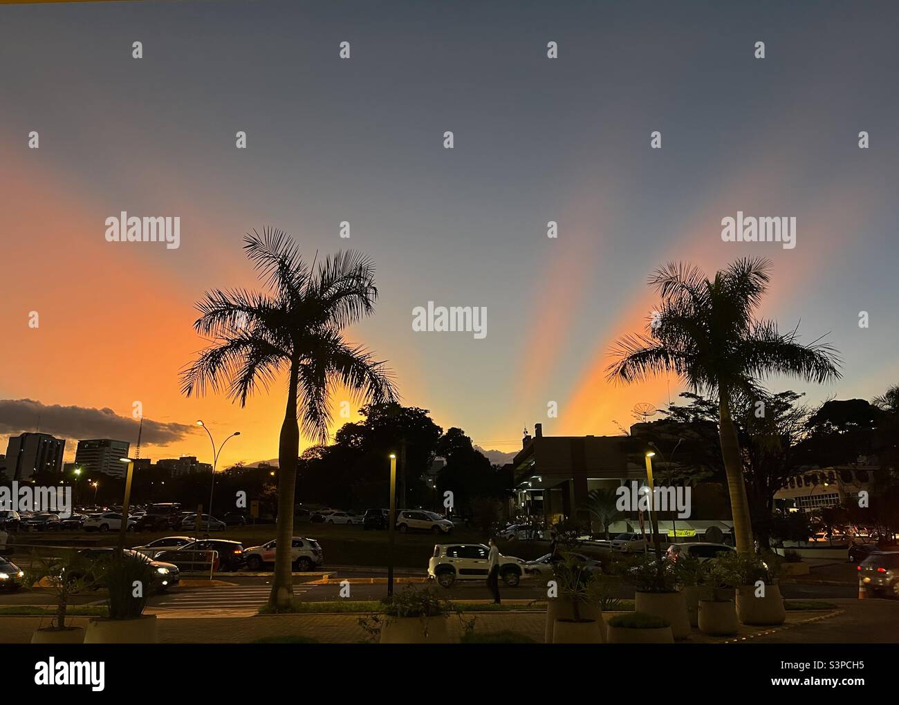 Sunset in Brasilia Stock Photo - Alamy