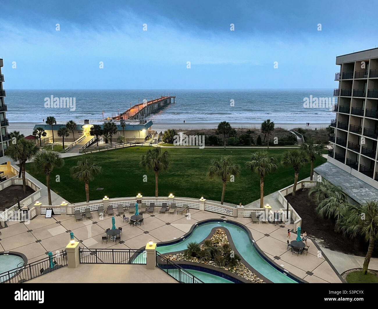 View from balcony at night hi-res stock photography and images - Alamy