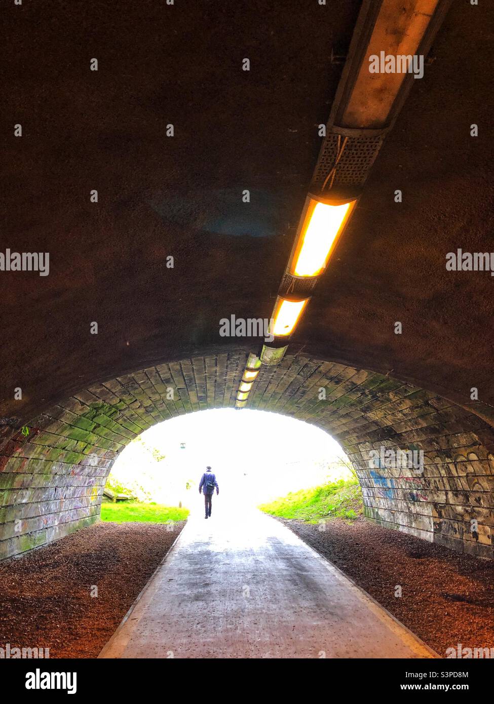 Rodney Street tunnel an Old railway tunnel used as a cycle path and ...