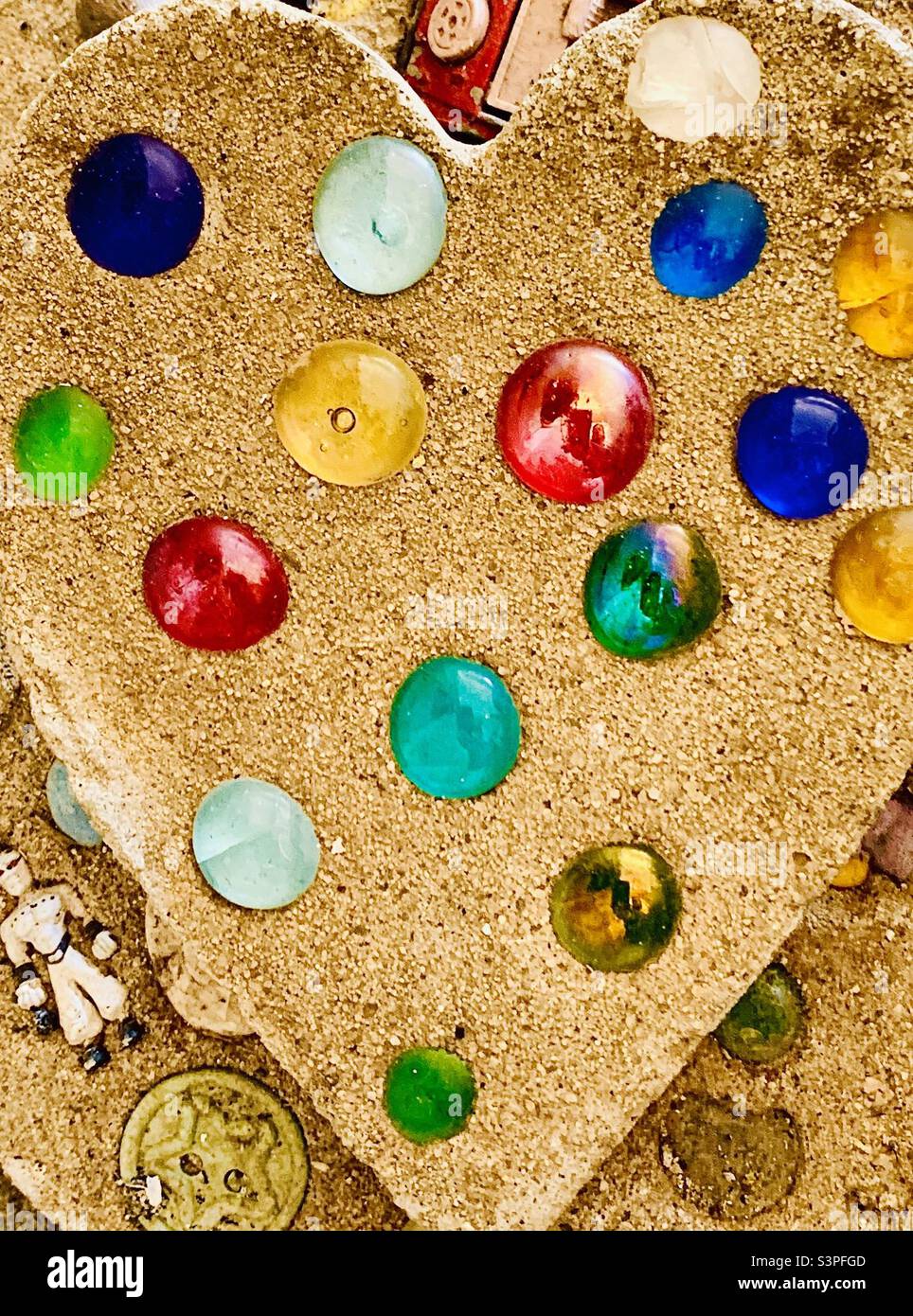 Colorful, Heart-shaped, Steppingstone Stock Photo - Alamy
