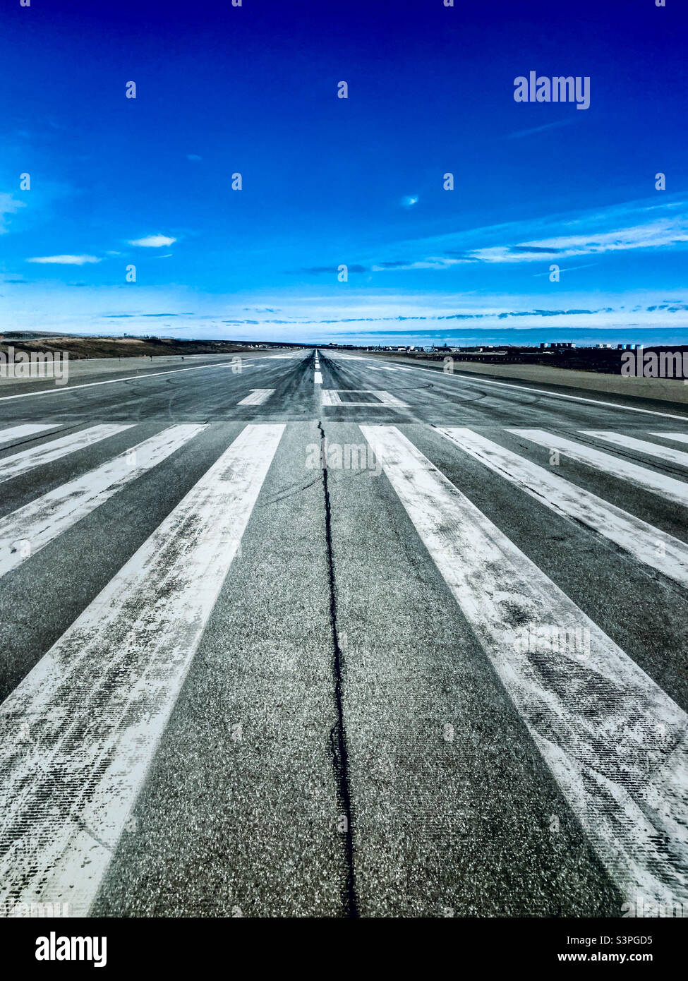 Airport runway in northern Alaska Stock Photo - Alamy