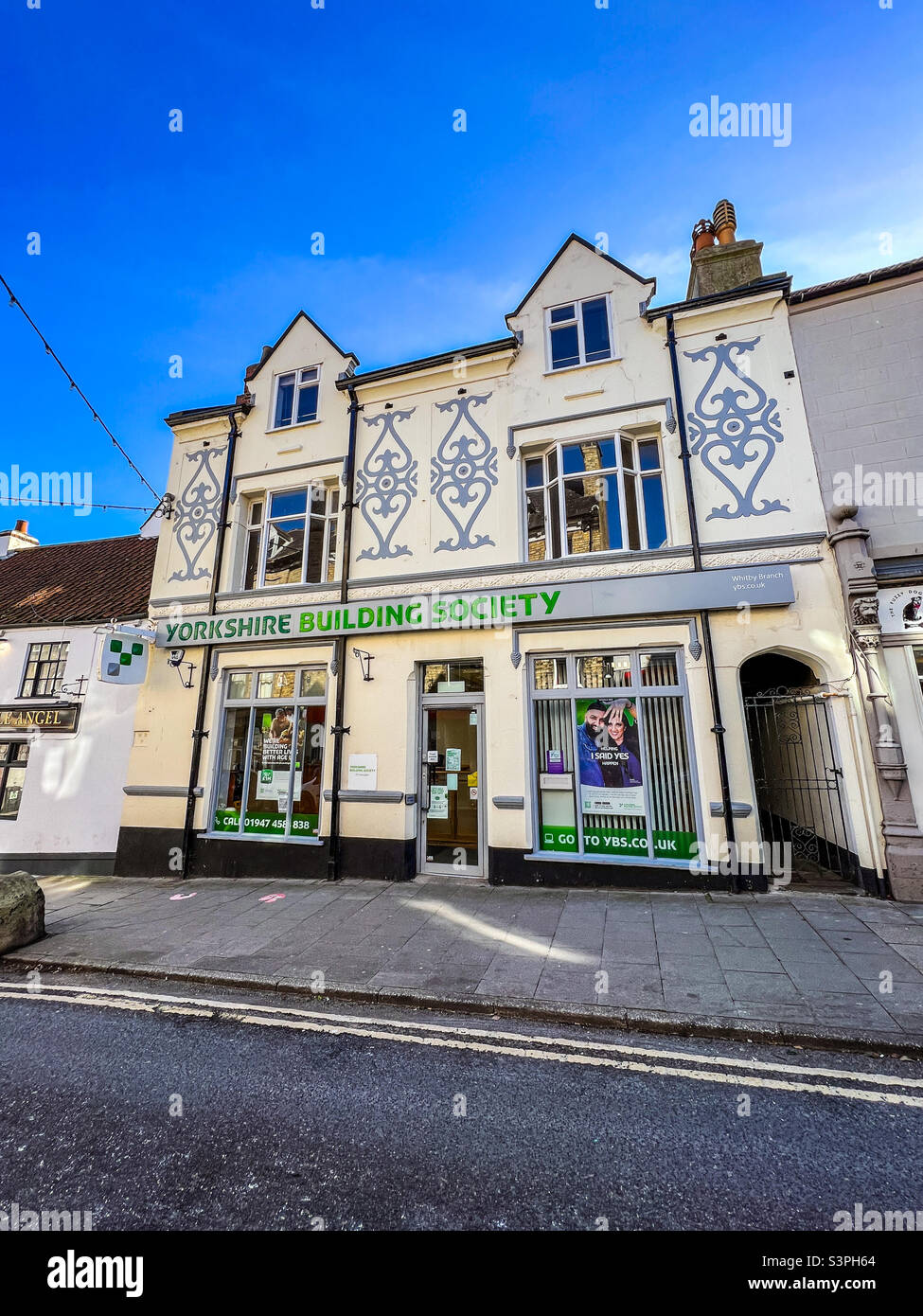 Decorated Yorkshire Building Society branch building on Flowergate in ...
