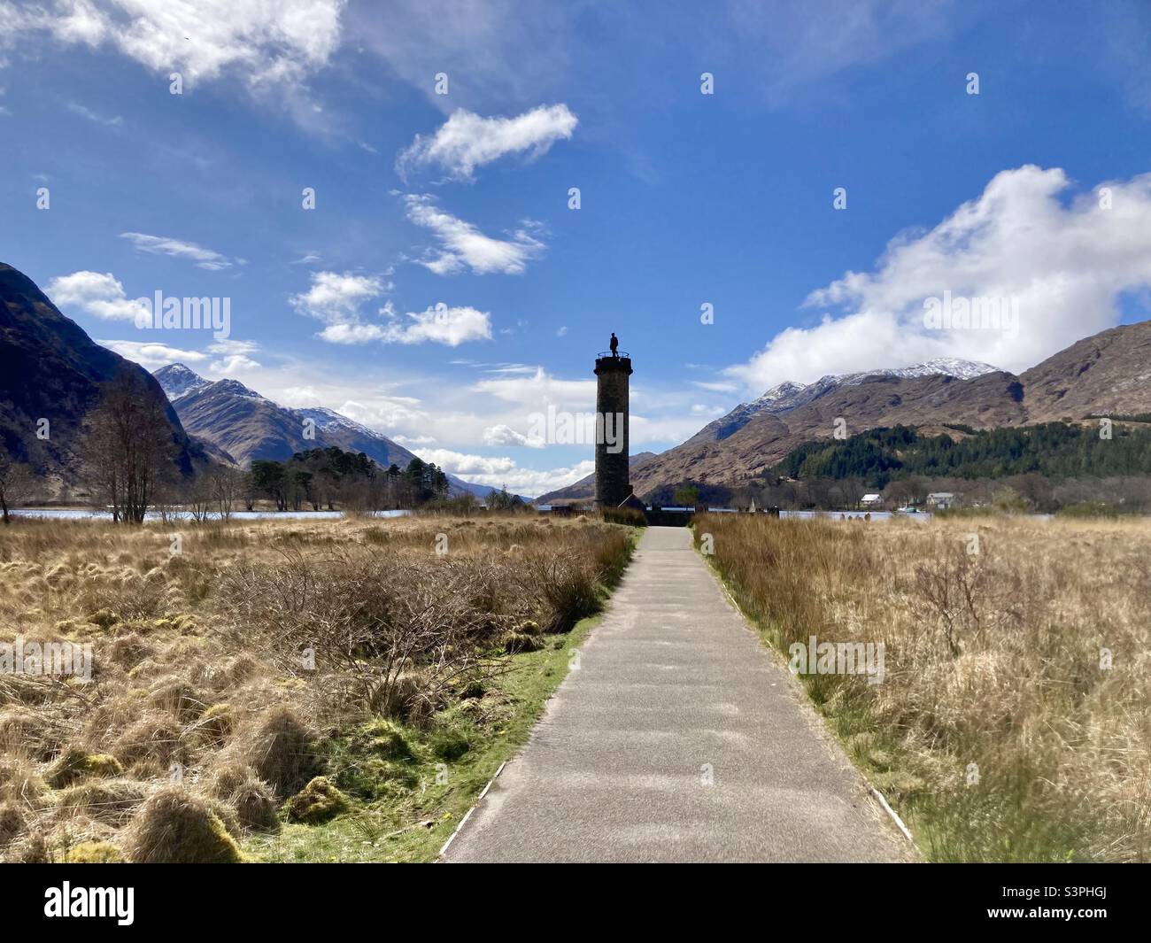 Glen Finnan monument, Loch Shiel Stock Photo - Alamy