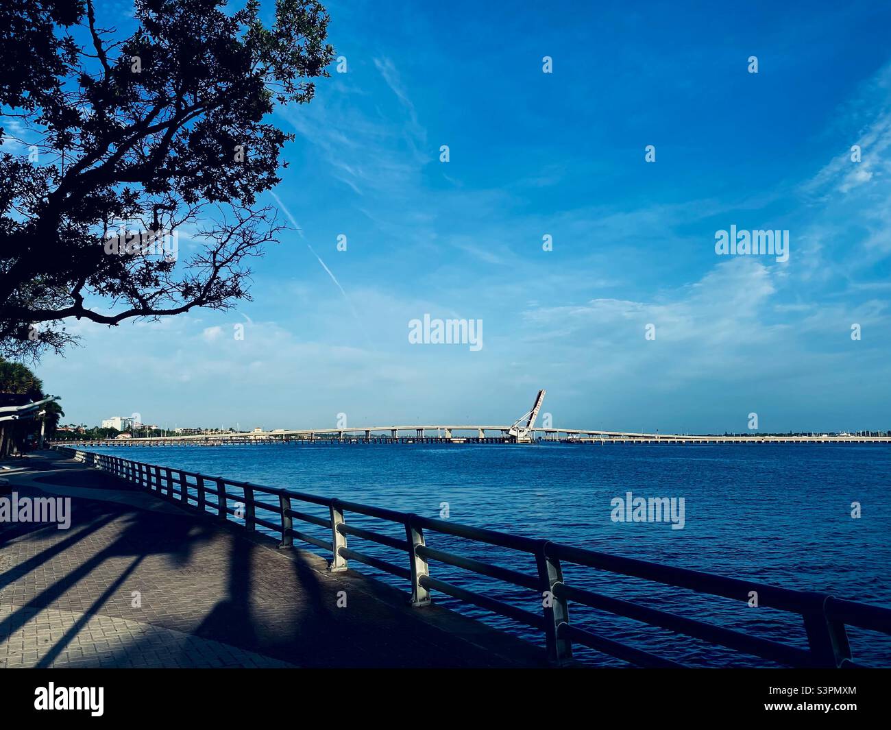 This is the Desoto Bridge going over the Manatee River in Bradenton, Fl ...