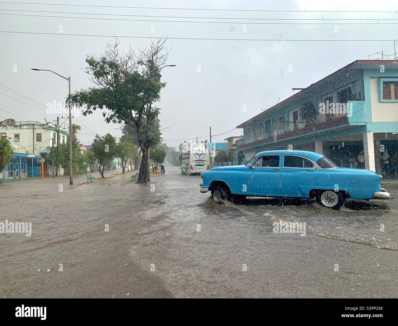 Flood in Havana after intense raining. Havana, Cuba Stock Photo - Alamy
