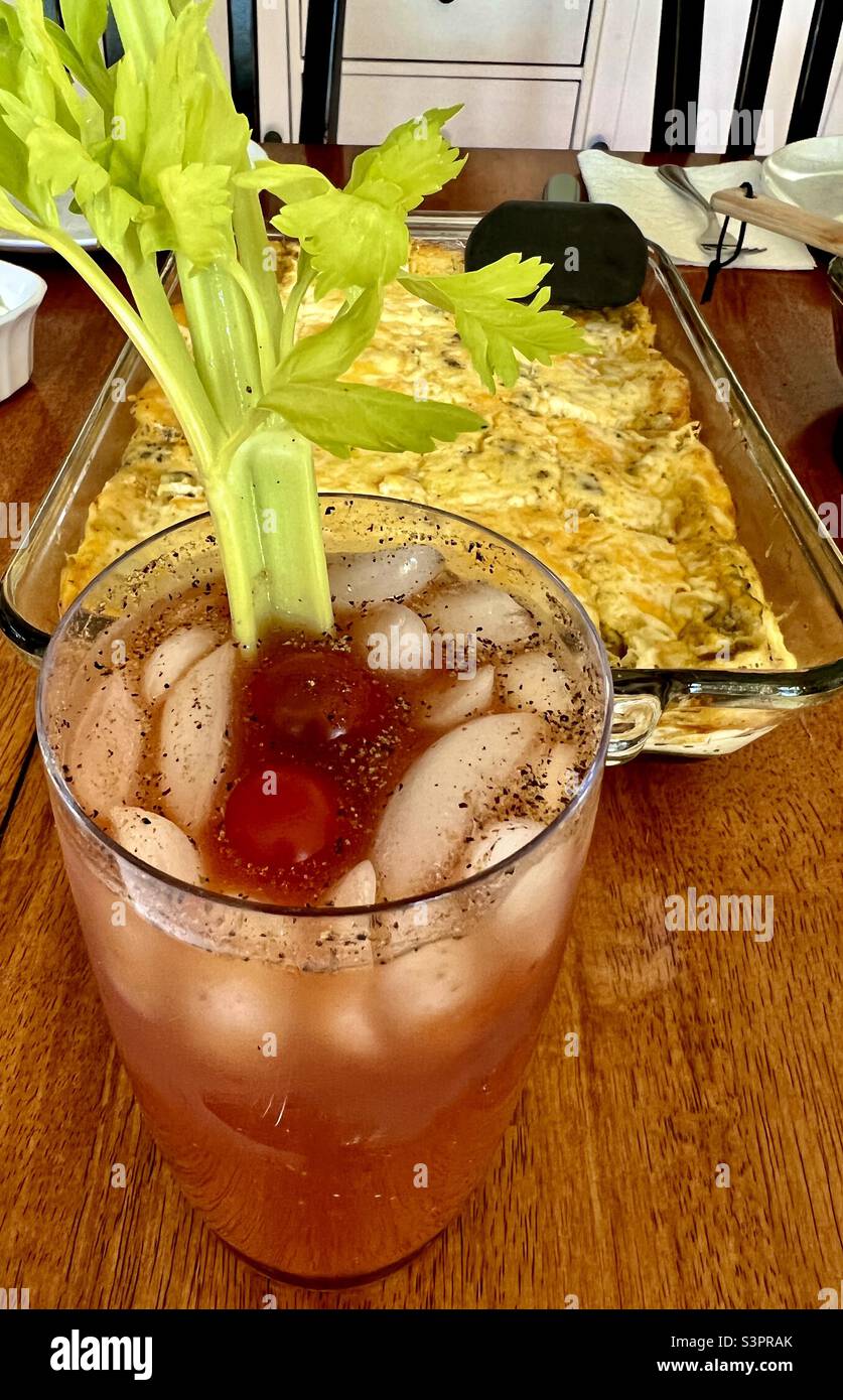 Bloody mary on brunch table hi-res stock photography and images - Alamy