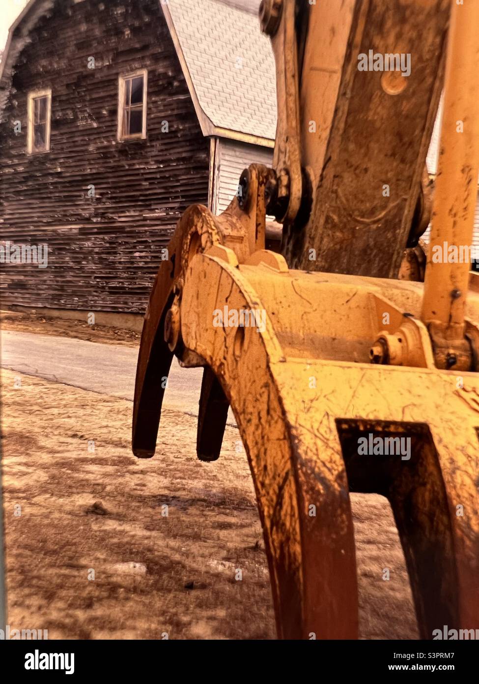 Old barn Building demolition Stock Photo - Alamy