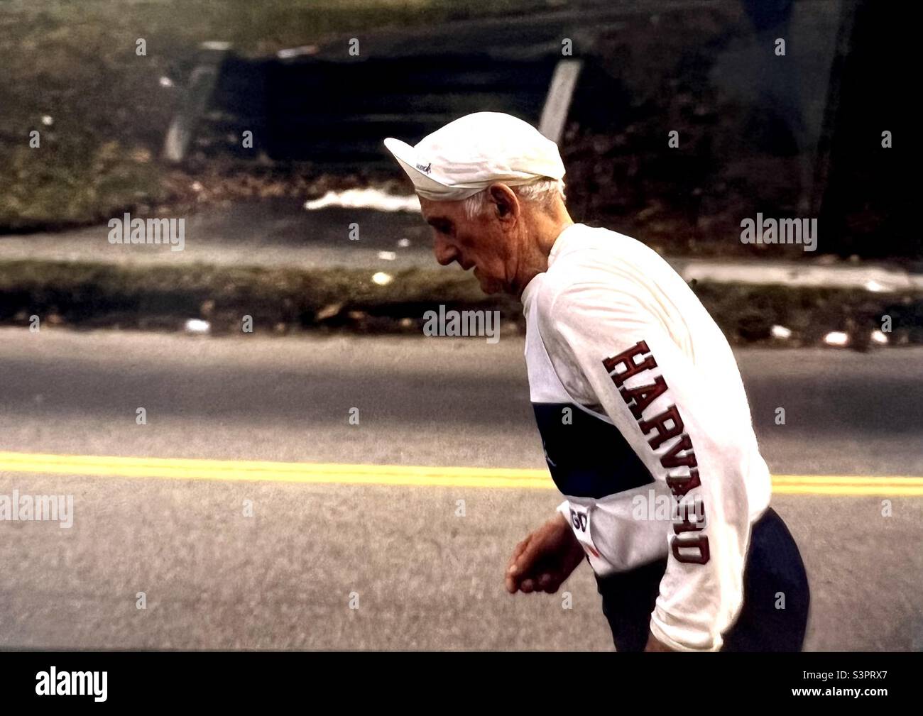 Boston Marathon Winner and Legend Johnny Kelley at age 84 in 1992 ...